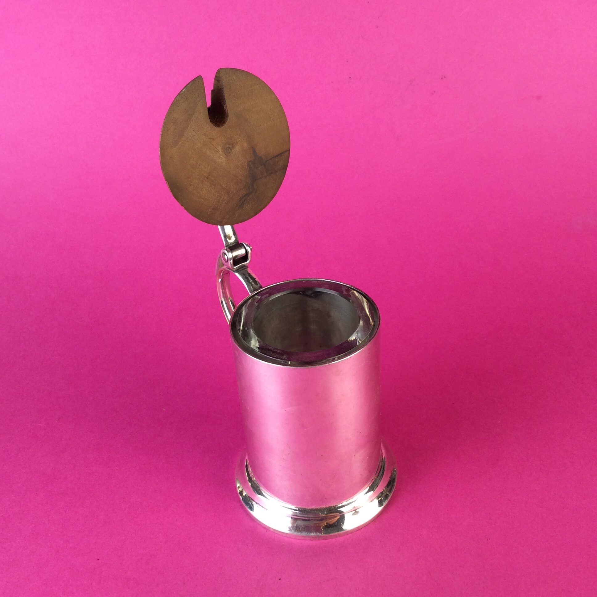 Versilbertes Art Deco Senfglas, Fa. Endemann, um 1930