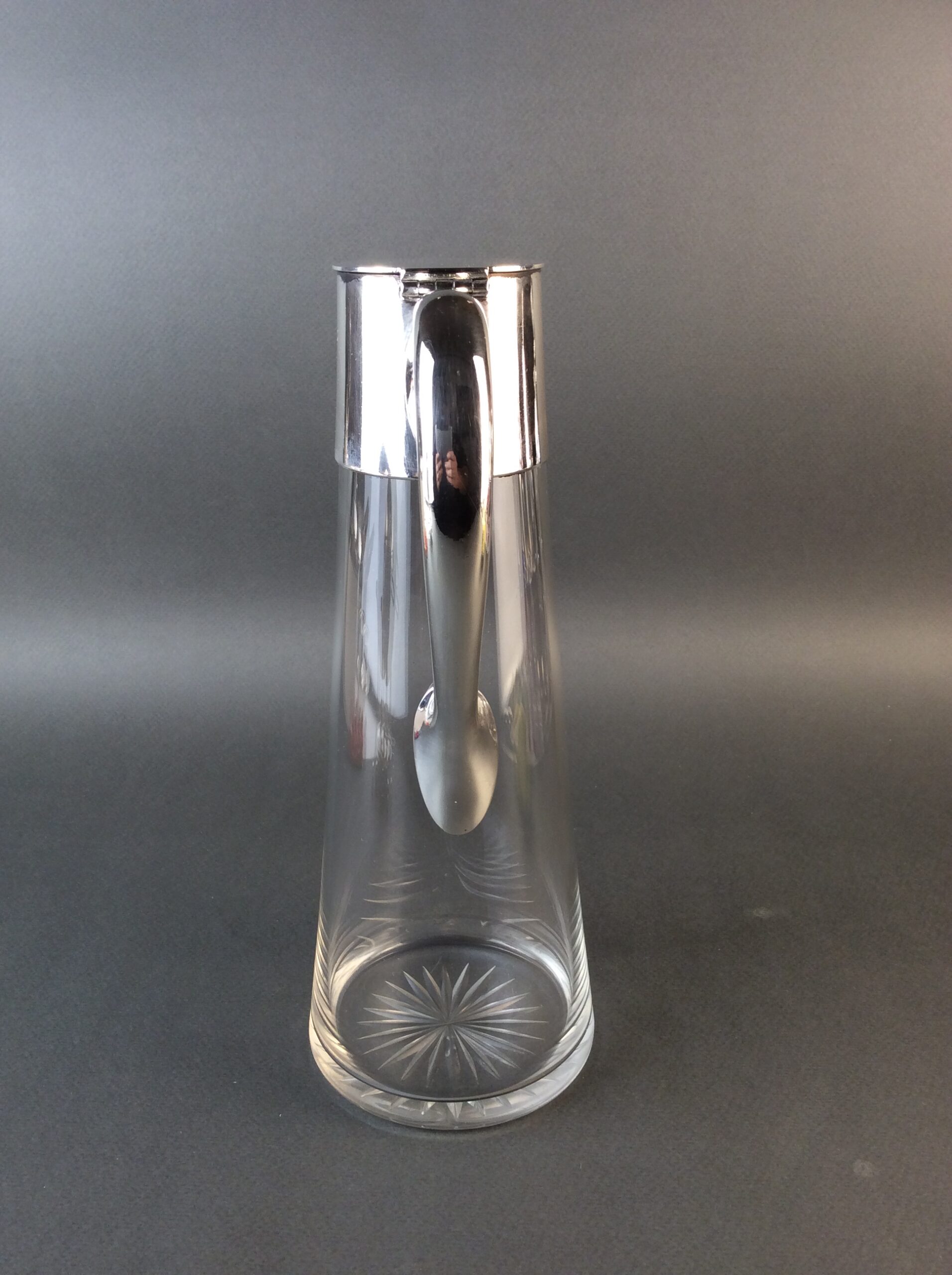 Versilberte Jugendstil Karaffe, Fa. Berndorf, um 1900