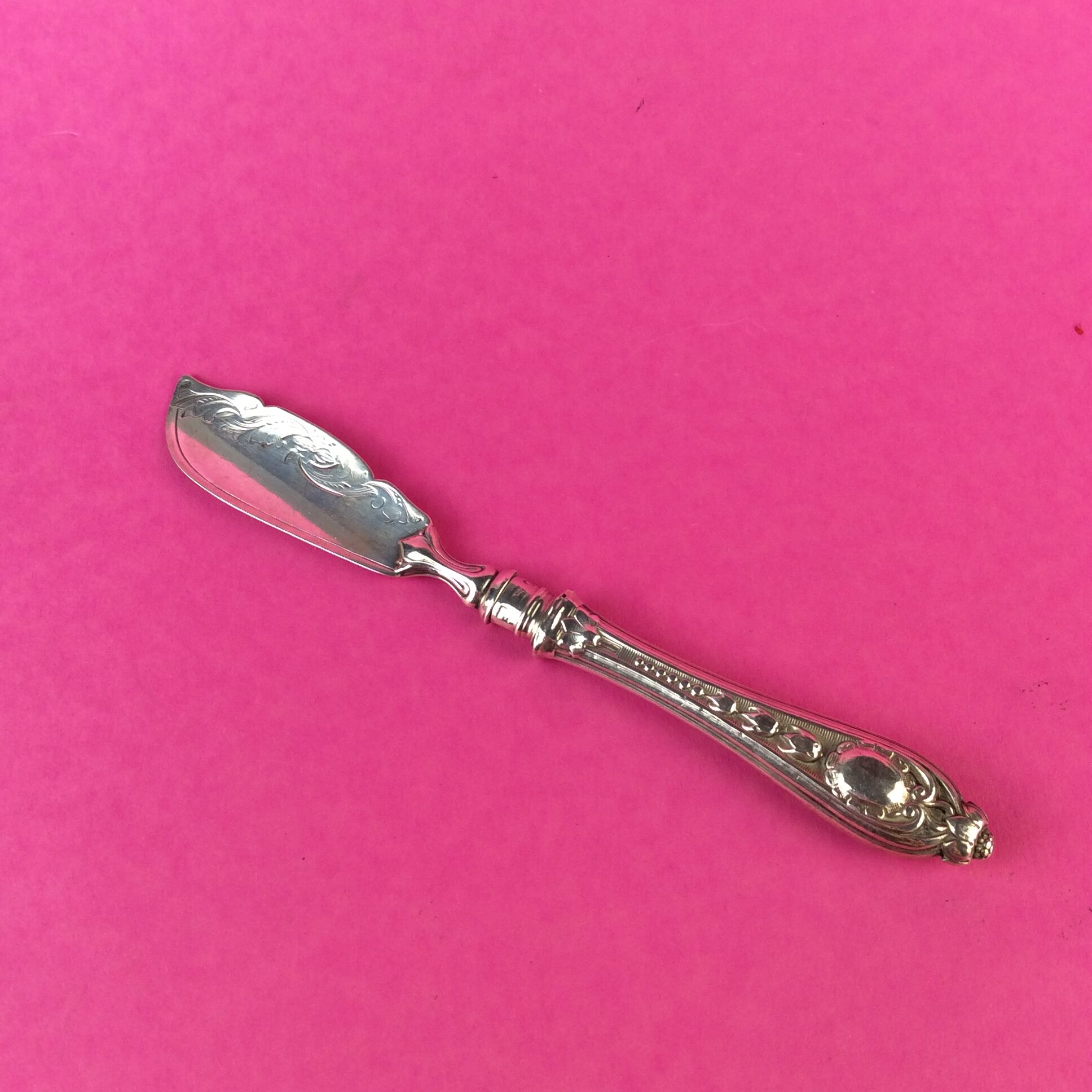 Silbernes Buttermesser, Sheffield, England, 1863