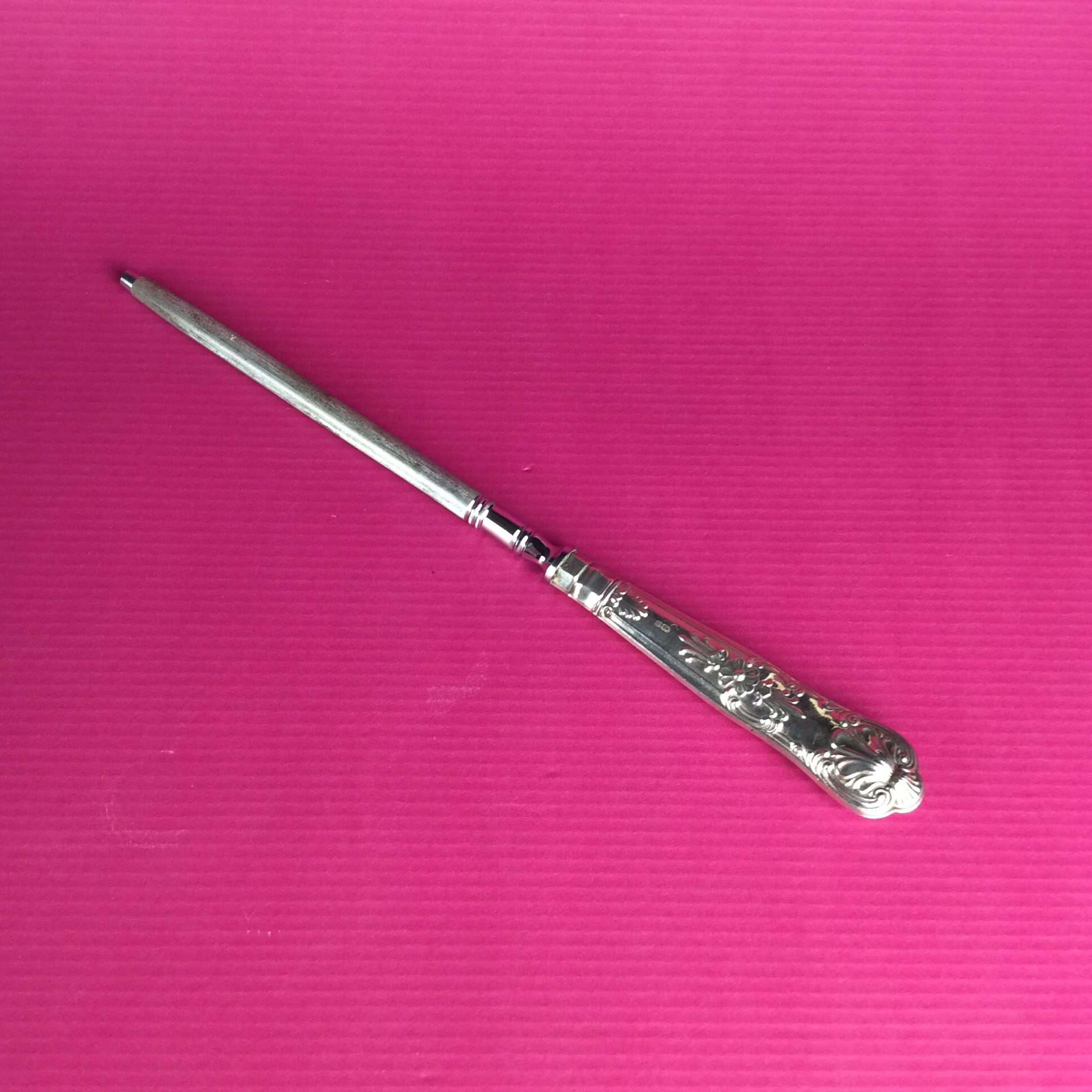 Silberner Queens´s Pattern Wetzstahl, England, 20. Jahrhundert